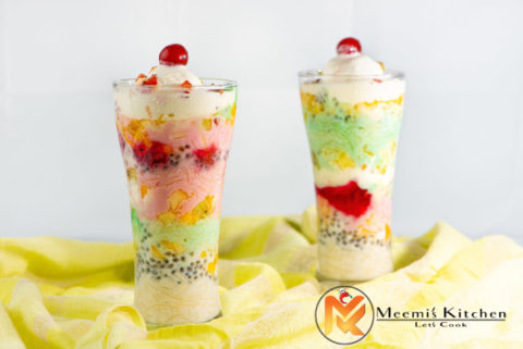 Falooda/ Royal Falooda/ Homemade Falooda Recipe - MeemisKitchen